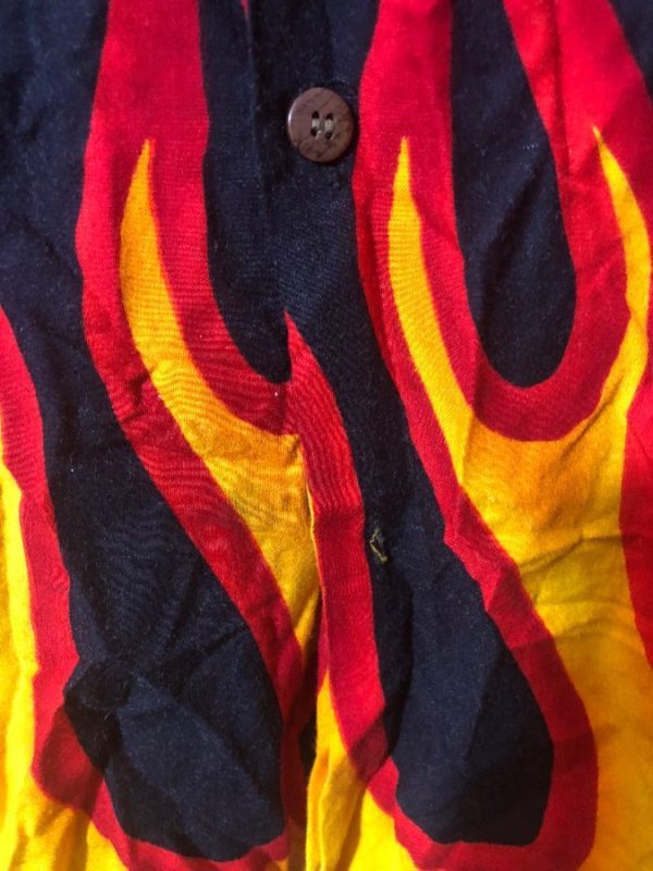 Fire & Flames Design Print Shirt | Boardwalk Vintage