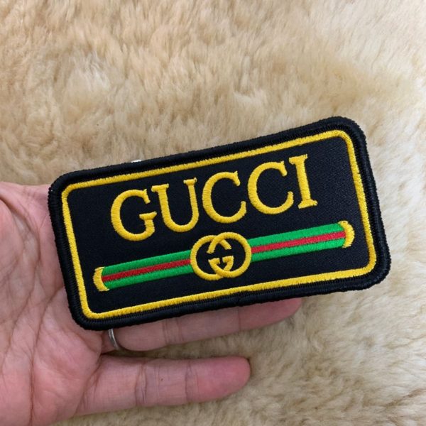Embroidered Gucci Logo Patch (heat Seal Backing) | Boardwalk Vintage