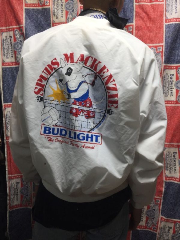 Spuds Mackenzie Nylon Bomber Jacket | Boardwalk Vintage