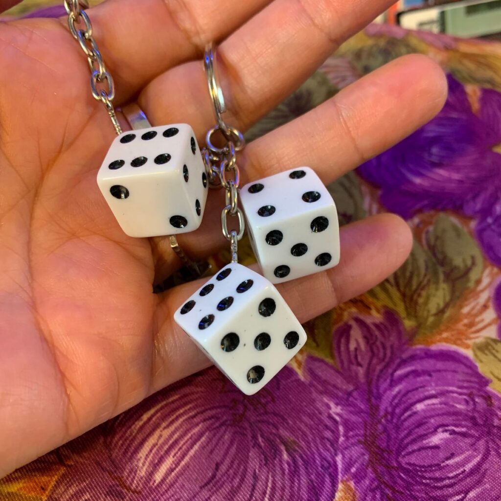 Single Classic Retro Dice Keychain *sold Individually *deadstock *nos ...