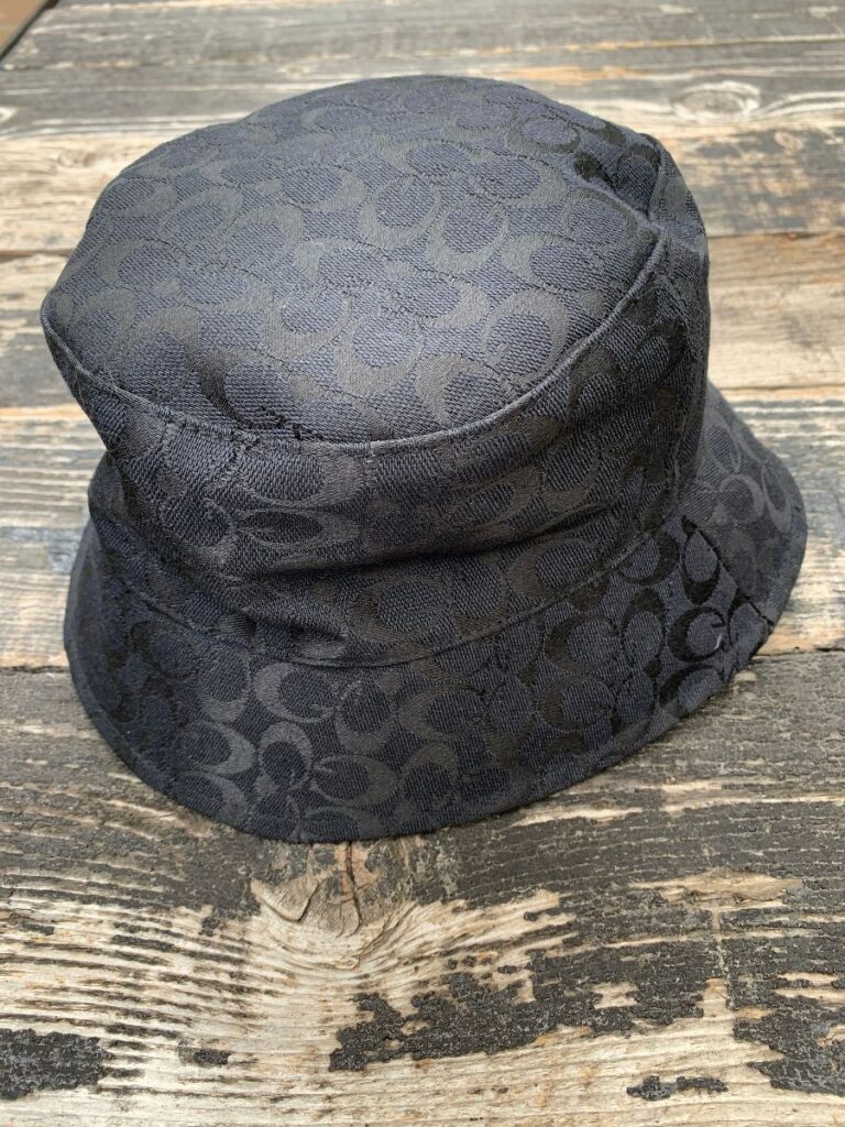 Faux Coach Style Bucket Hat Jacquard Pattern | Boardwalk Vintage