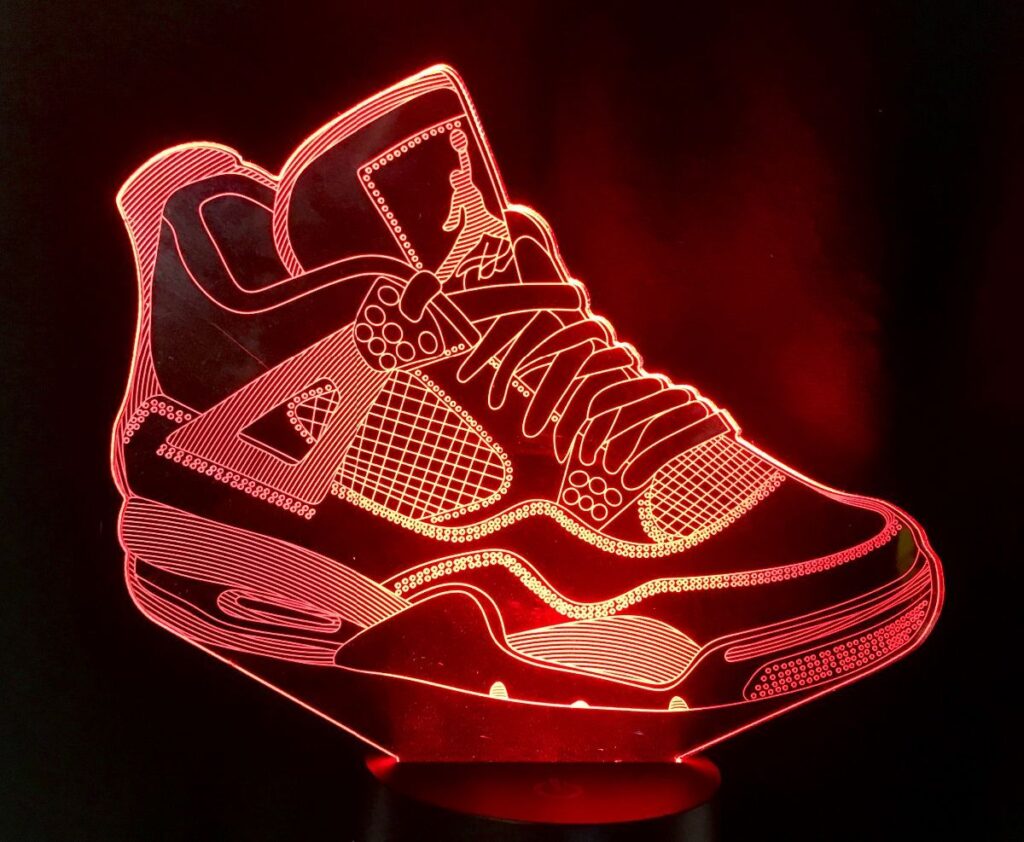 Air Jordan Multi Color Light Up Sneaker Neon Light Usb Powered Sign ...