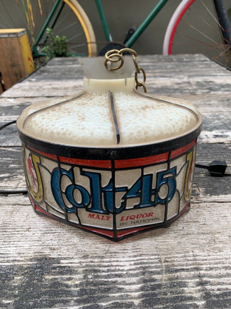 Colt 45 Faux Stained Glass Wall Lamp | Boardwalk Vintage