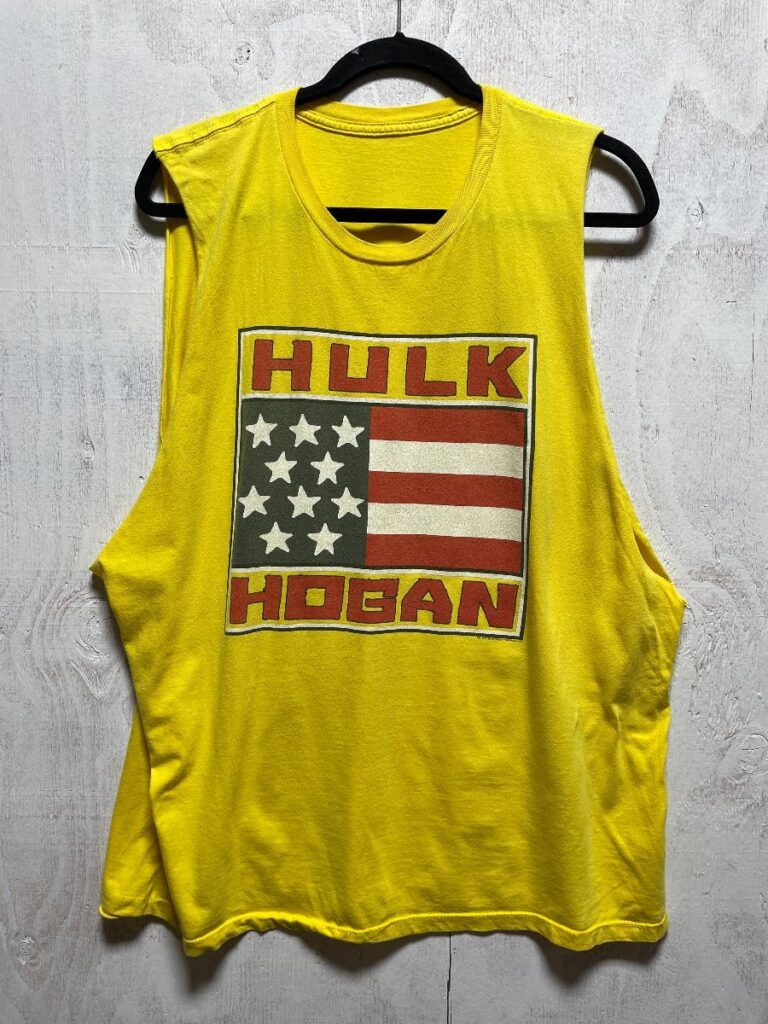 Hulk Hogan American Flag Graphic Sleeveless Tee | Boardwalk Vintage