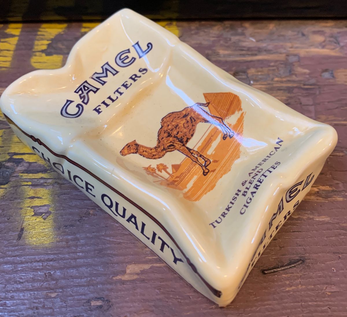 Deadstock Camel Ceramic Crumpled Up Cigarette Pack Ashtray | Boardwalk ...