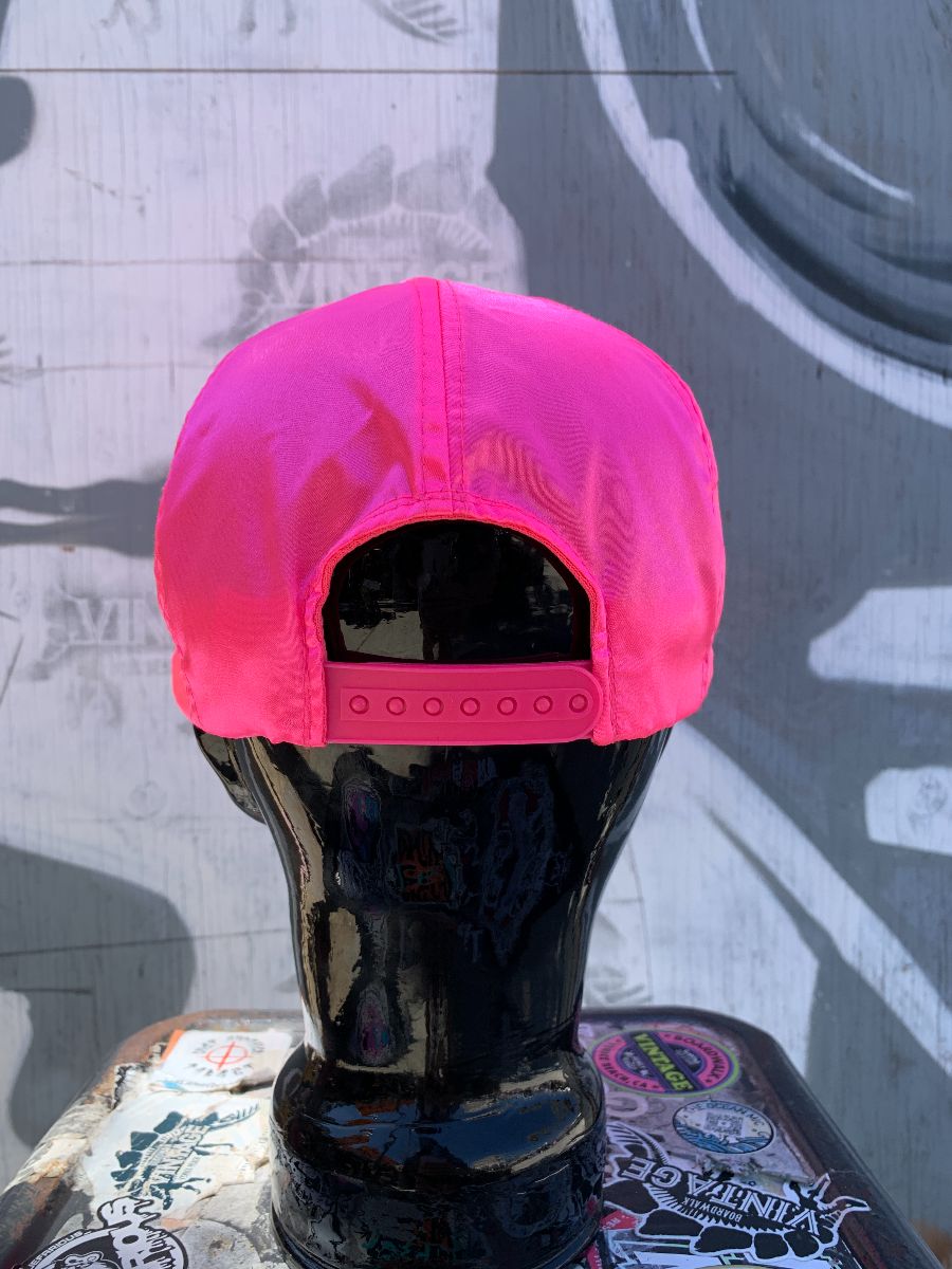 Rad! 1980s-90s Shiny Pink Embroidered Spring Break Snapback Hat Built ...