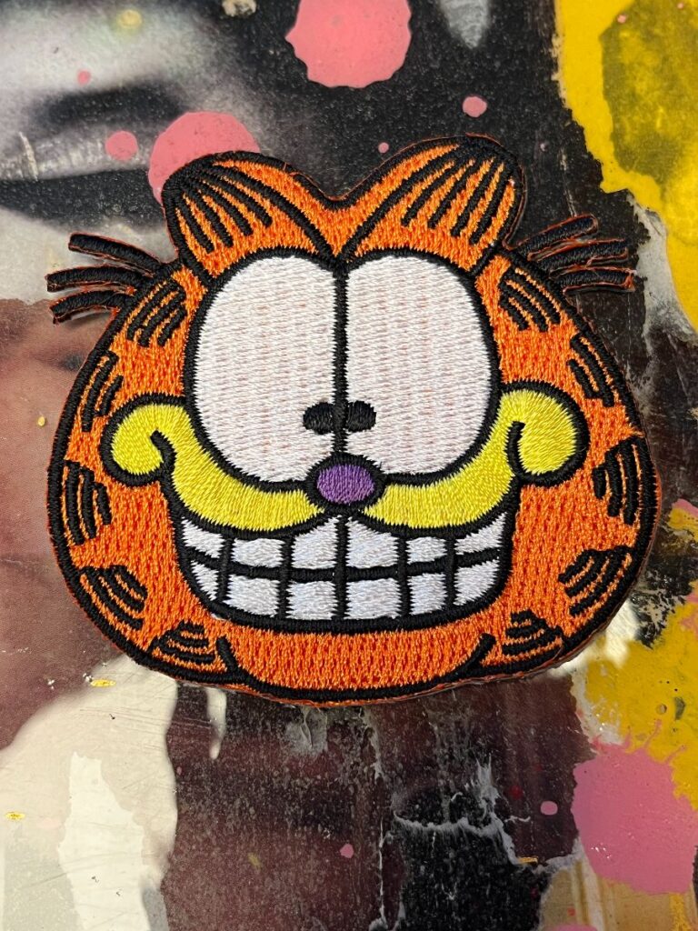 Garfield Head Embroidered Patch | Boardwalk Vintage